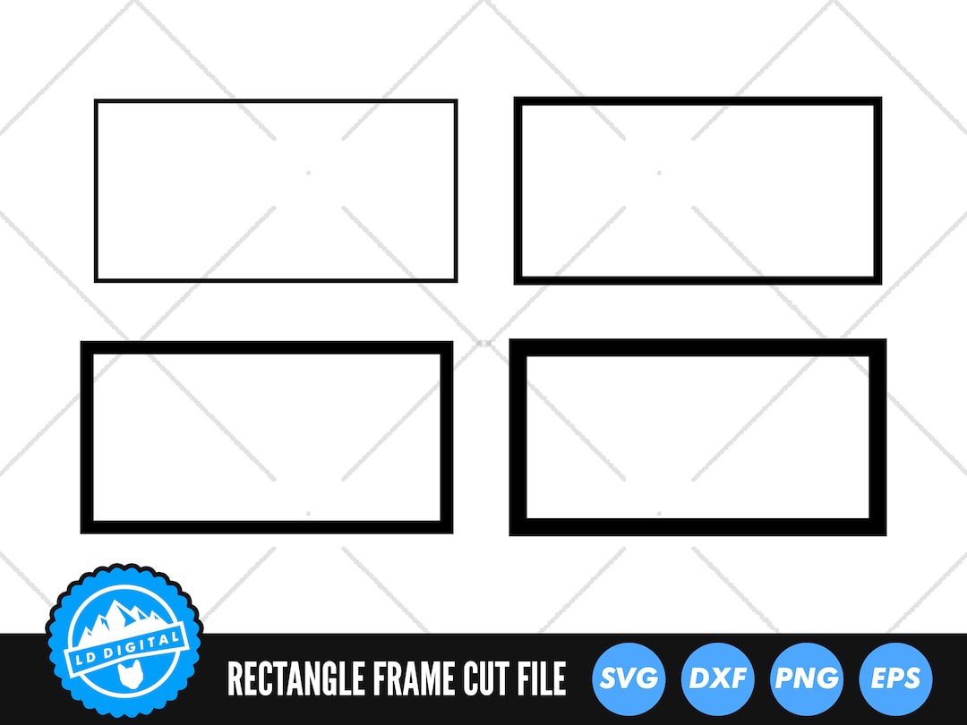 Rectangle Frame Svg Files Frame Cut Files Shape Svg Vector Border