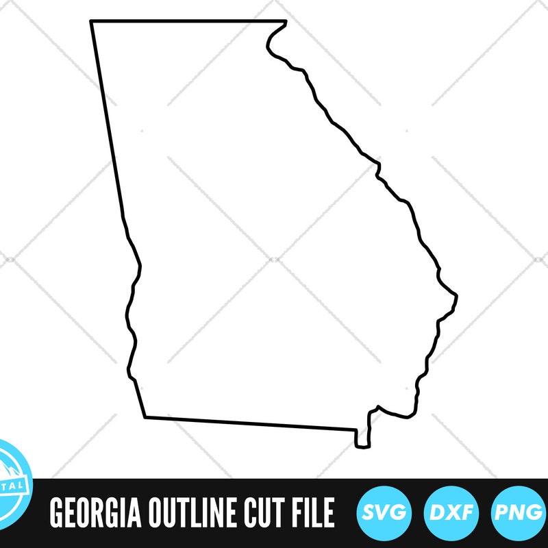 Georgia Map Art Digital - Etsy