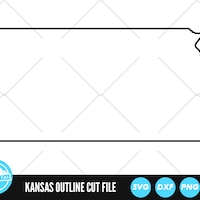 Kansas State Outline Map: SVG, PNG, Clipart (digital Download) - Etsy