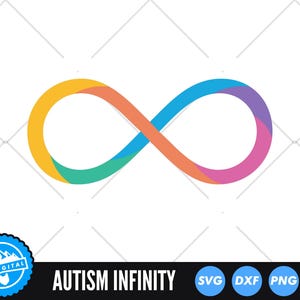Autism Infinity Symbol SVG Cut File, Neurodiversity Awareness Clipart ...