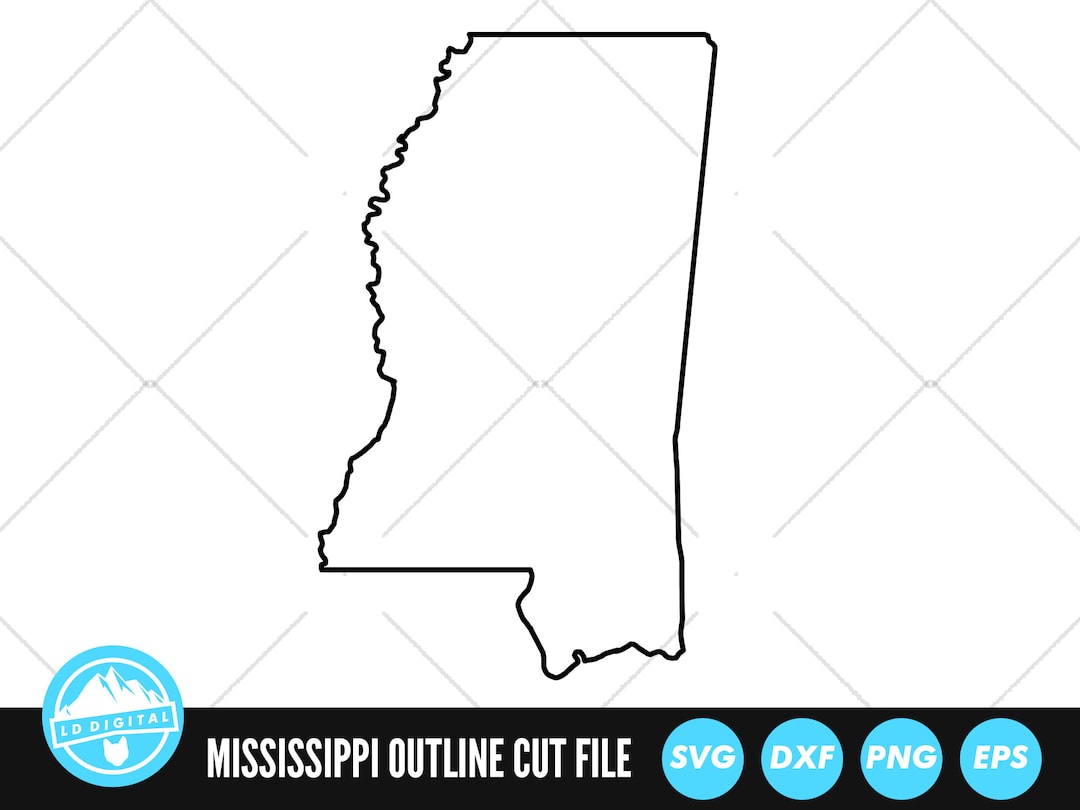 Mississippi Outline SVG Files | Mississippi Cut Files | United States ...