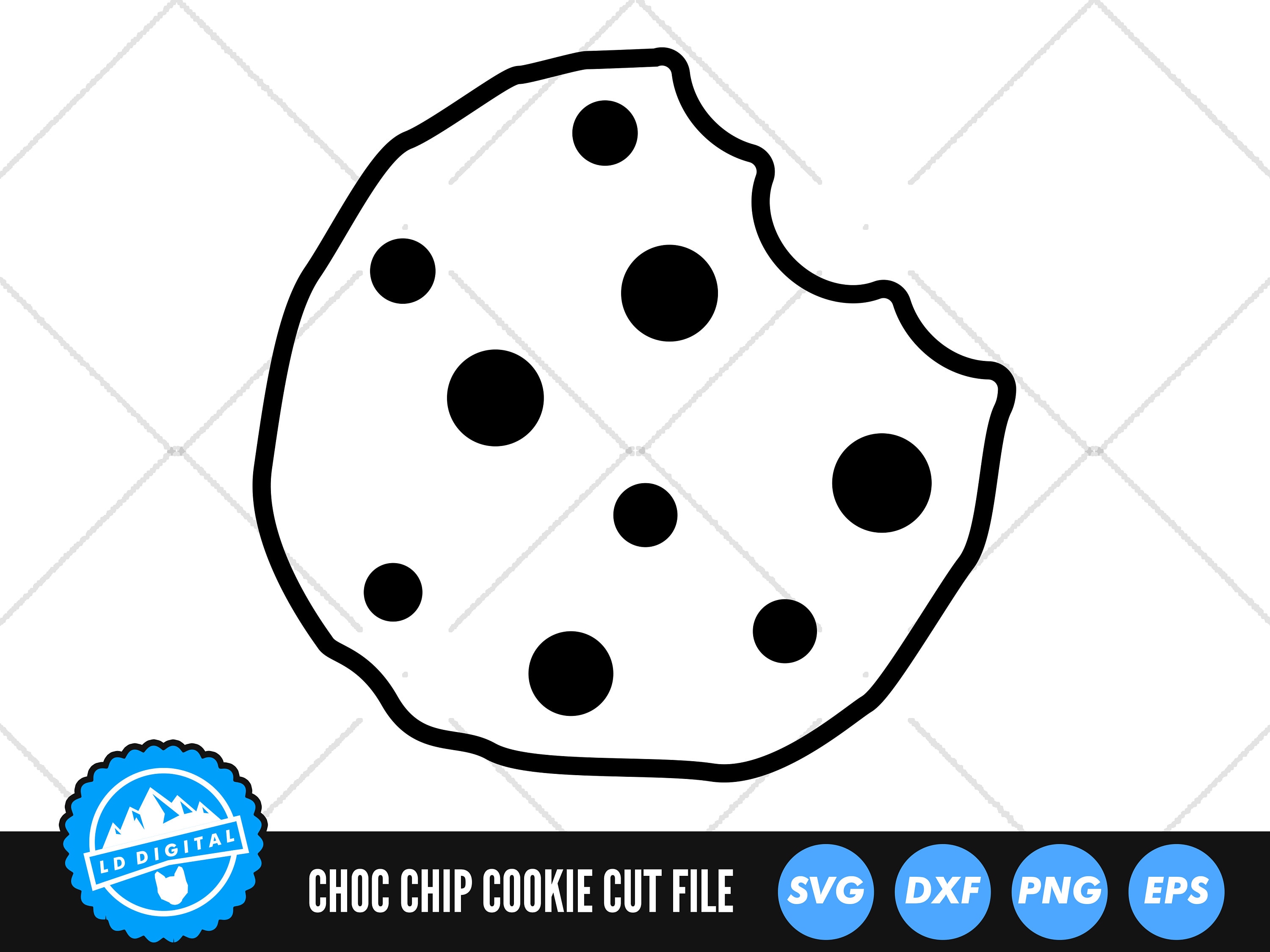 Chocolate Chip Cookie SVG Files | Choc Chip Cookies SVG Cut Files ...