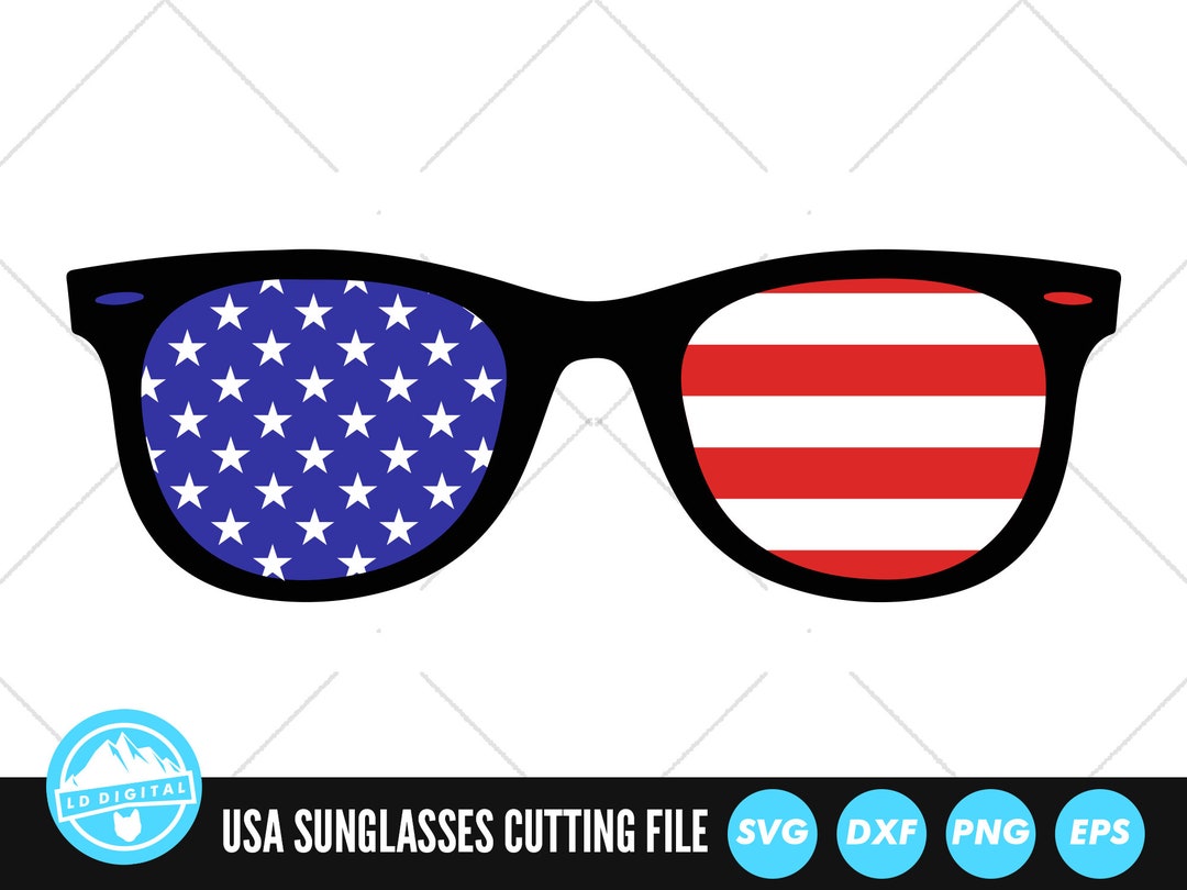 American Flag Glasses SVG Files | 4th of July SVG Cut Files ...