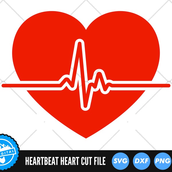 Heartbeat Svg - Etsy