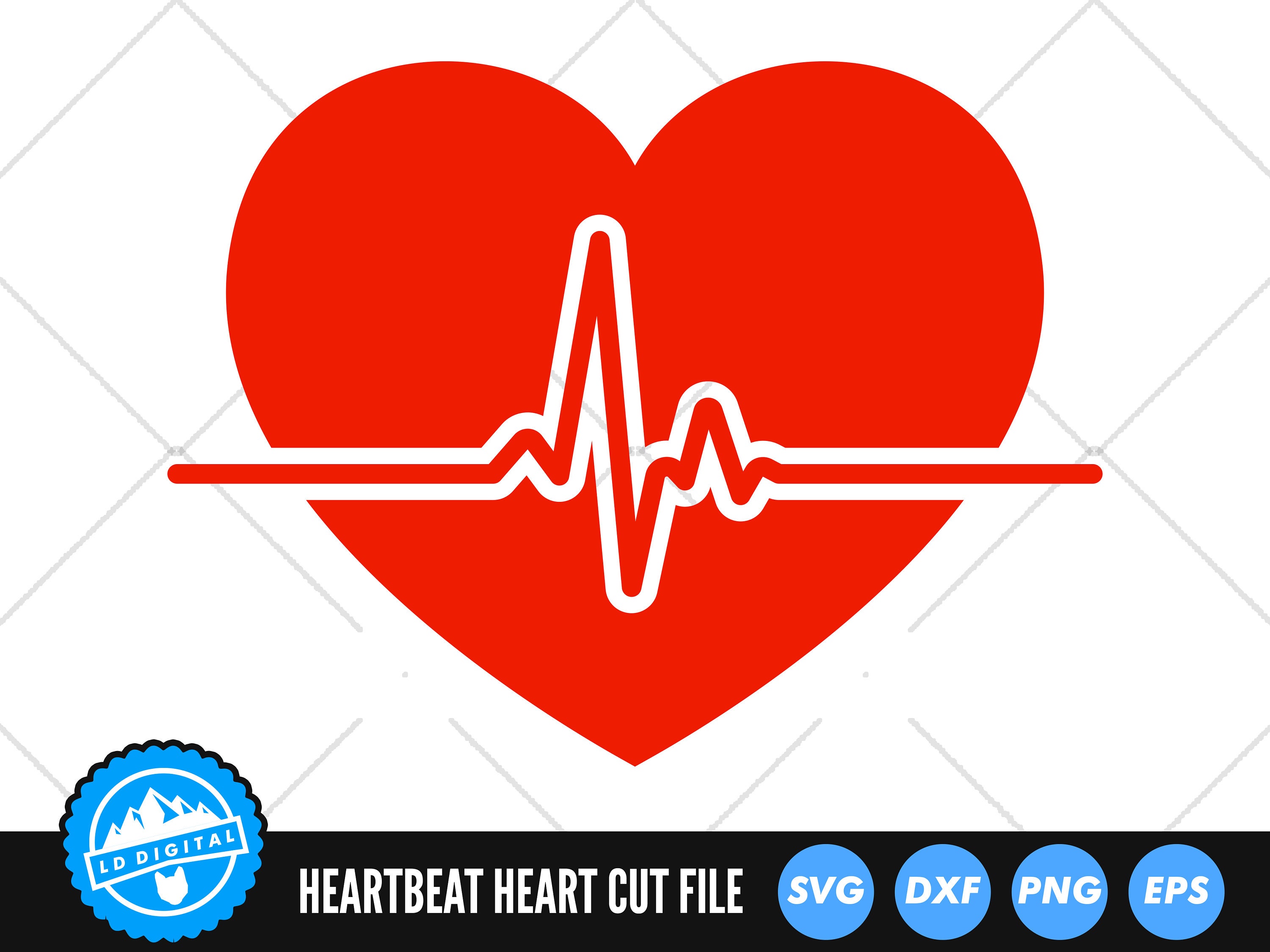 Heartbeat Line Clipart Red