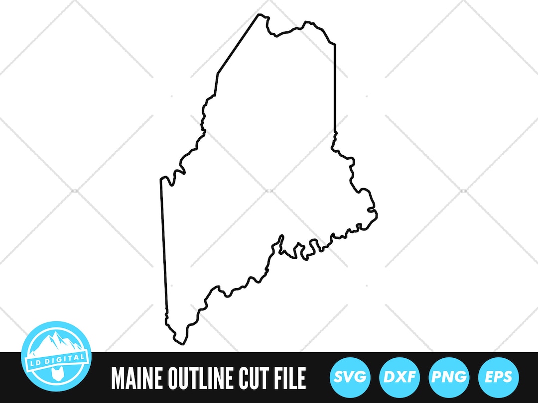 Maine Outline SVG Files | Maine Cut Files | United States of America ...
