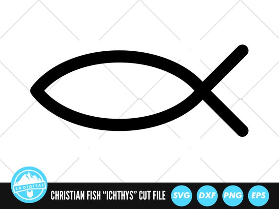 Jesus Fish Svg Jesus Fish Clipart Jesus Fish Silhouette Etsy