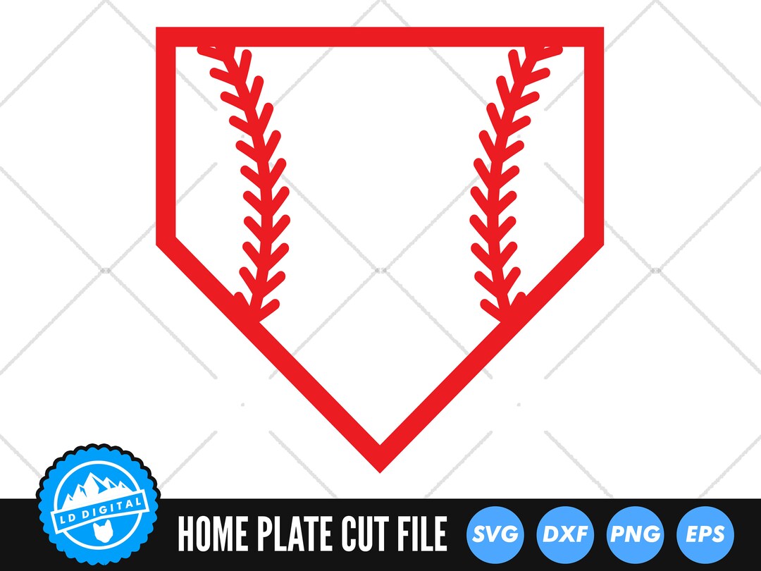 Home Plate SVG | Baseball Home Plate Cut Files | Baseball Stitches ...