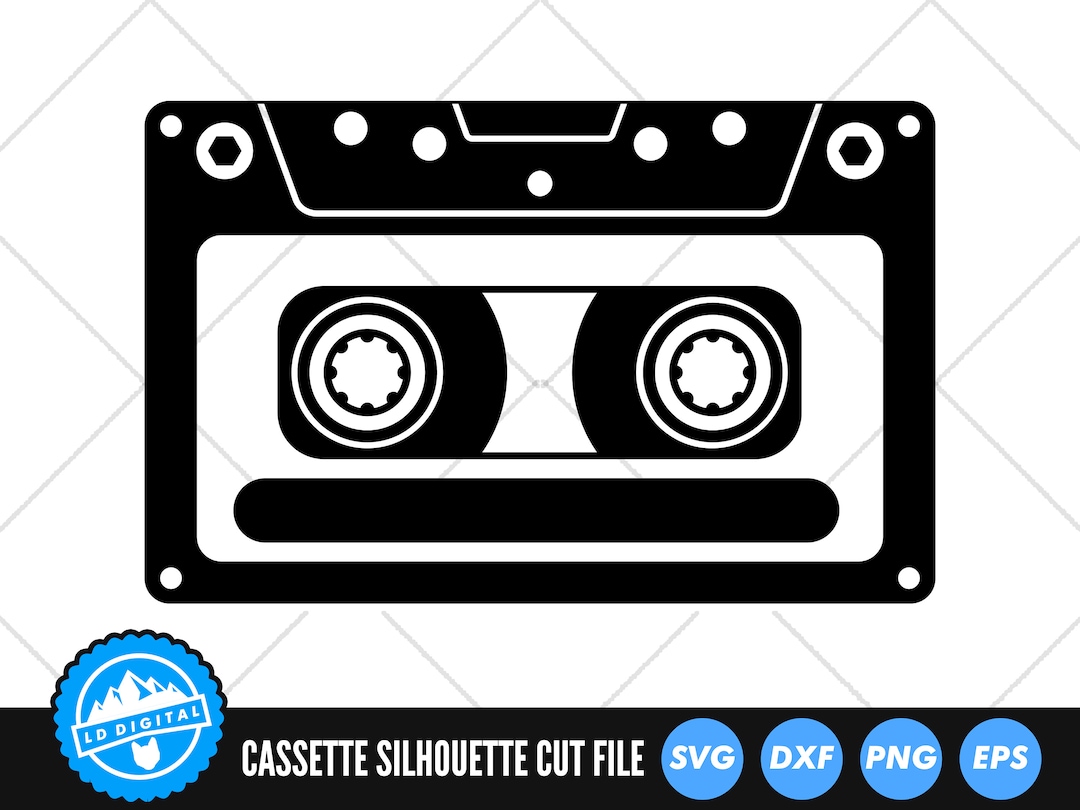 Cassette Tape SVG Files | Cassette Cut Files | Audio Cassette Vector ...