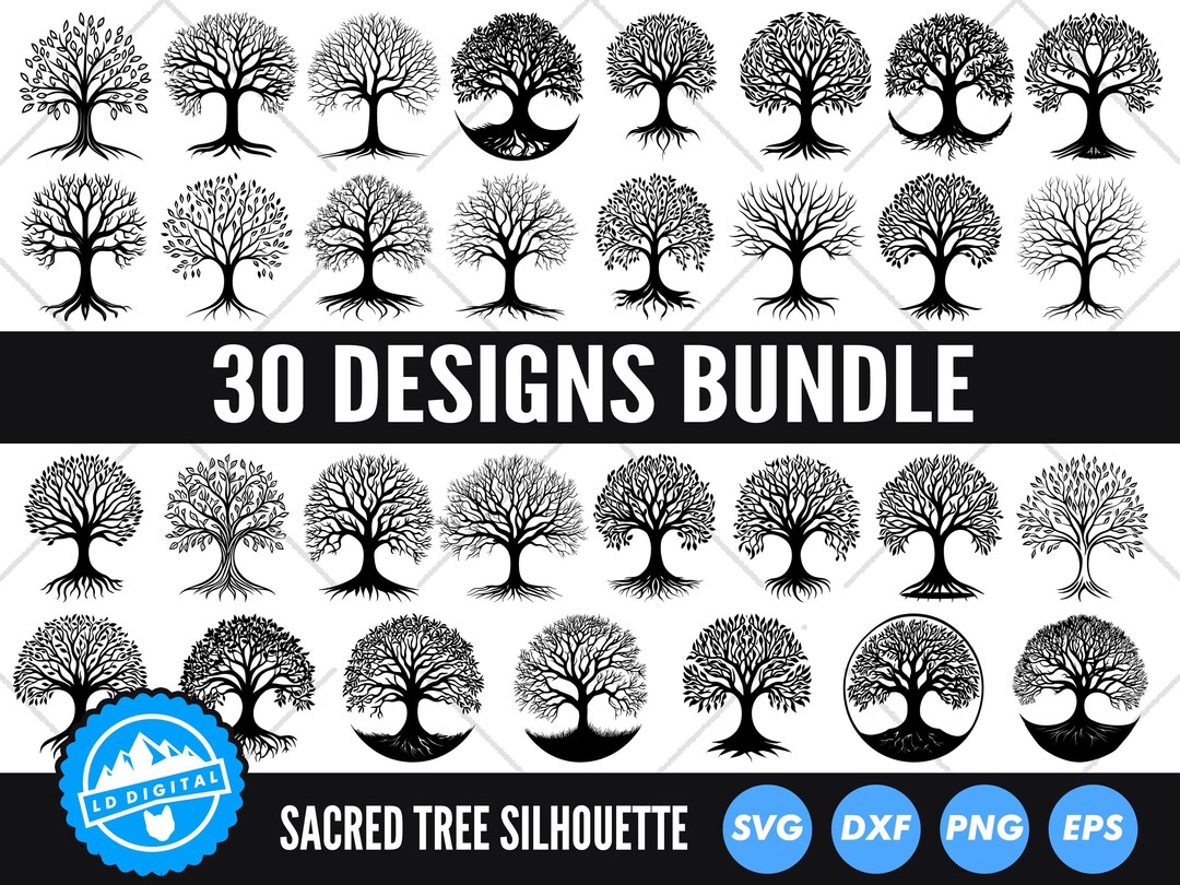Sacred Tree SVG Bundle, Celtic Tree of Life Cut Files, Cricut and ...