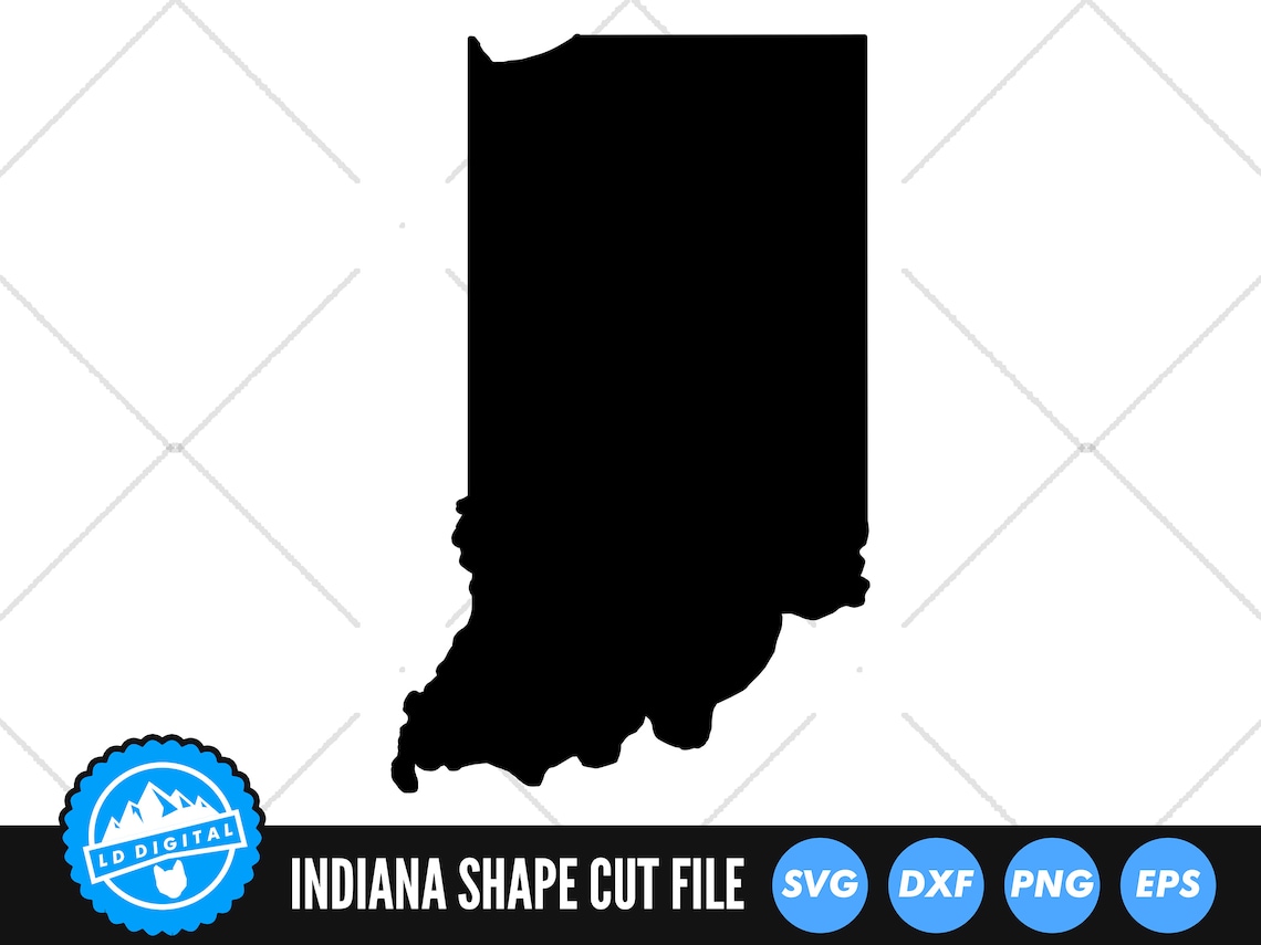 Indiana State SVG Files | Indiana Silhouette Cut Files | United States ...
