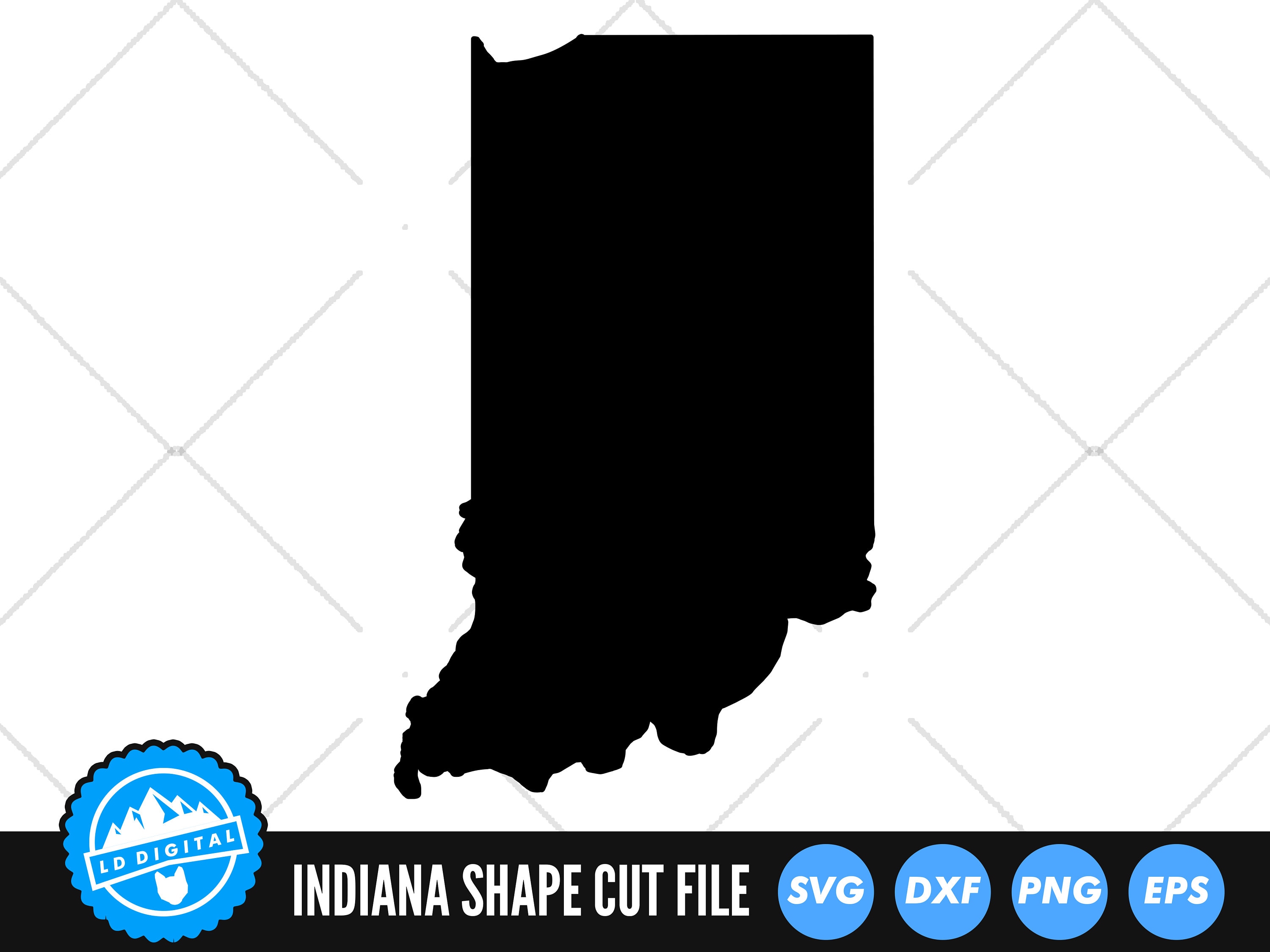 Indiana State SVG Files | Indiana Silhouette Cut Files | United States ...