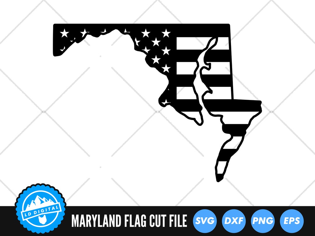 Maryland US Flag SVG Files | Maryland Cut Files | United States of ...