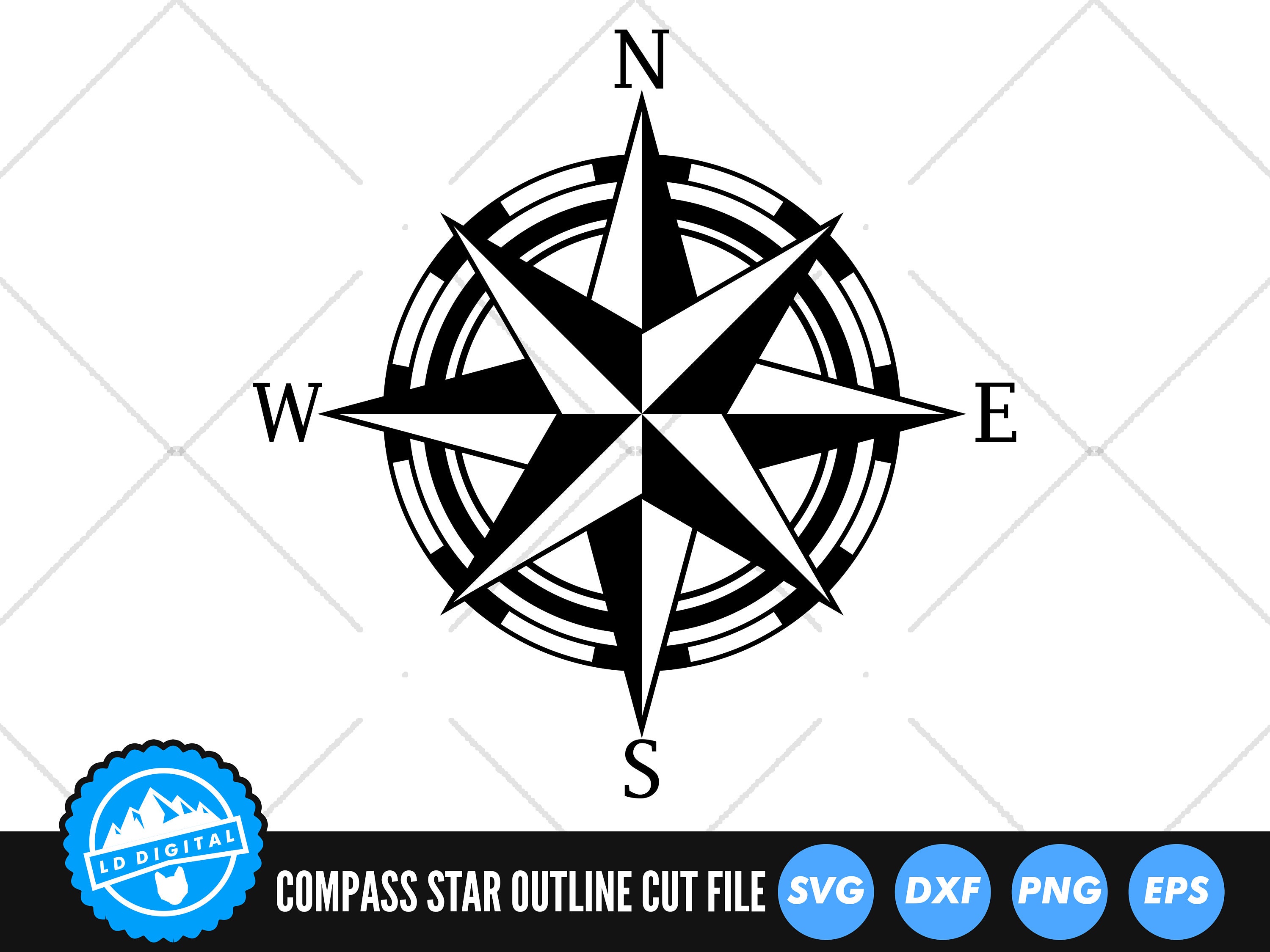 Nautical Compass Outline