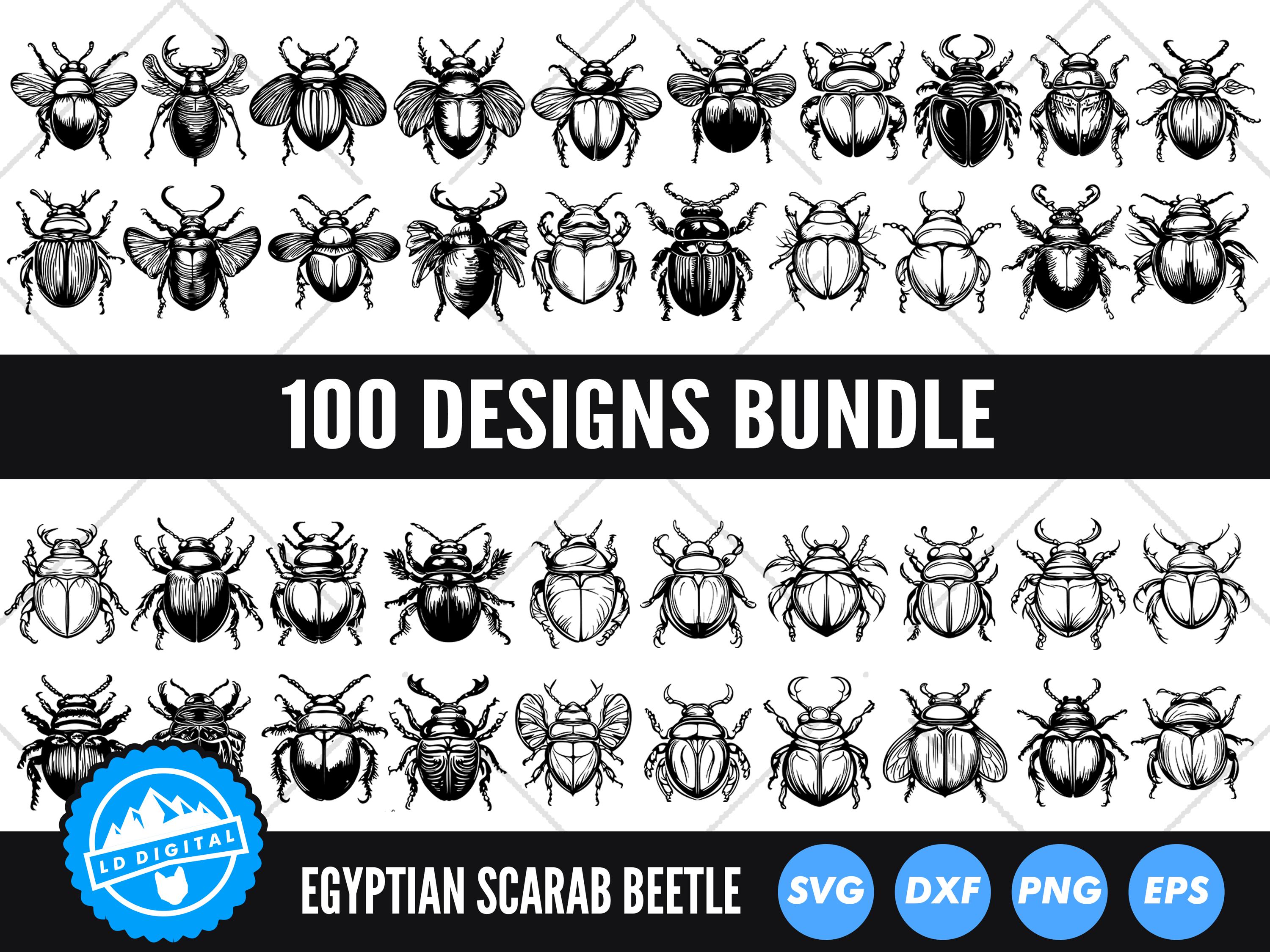 Scarab Beetle SVG, Sacred Beetle Cut File, Scarabaeus Silhouette ...