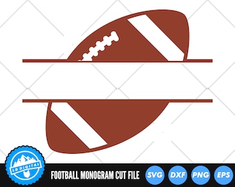 Football Split Name Frame SVG Files | Football Silhouette Cut Files ...