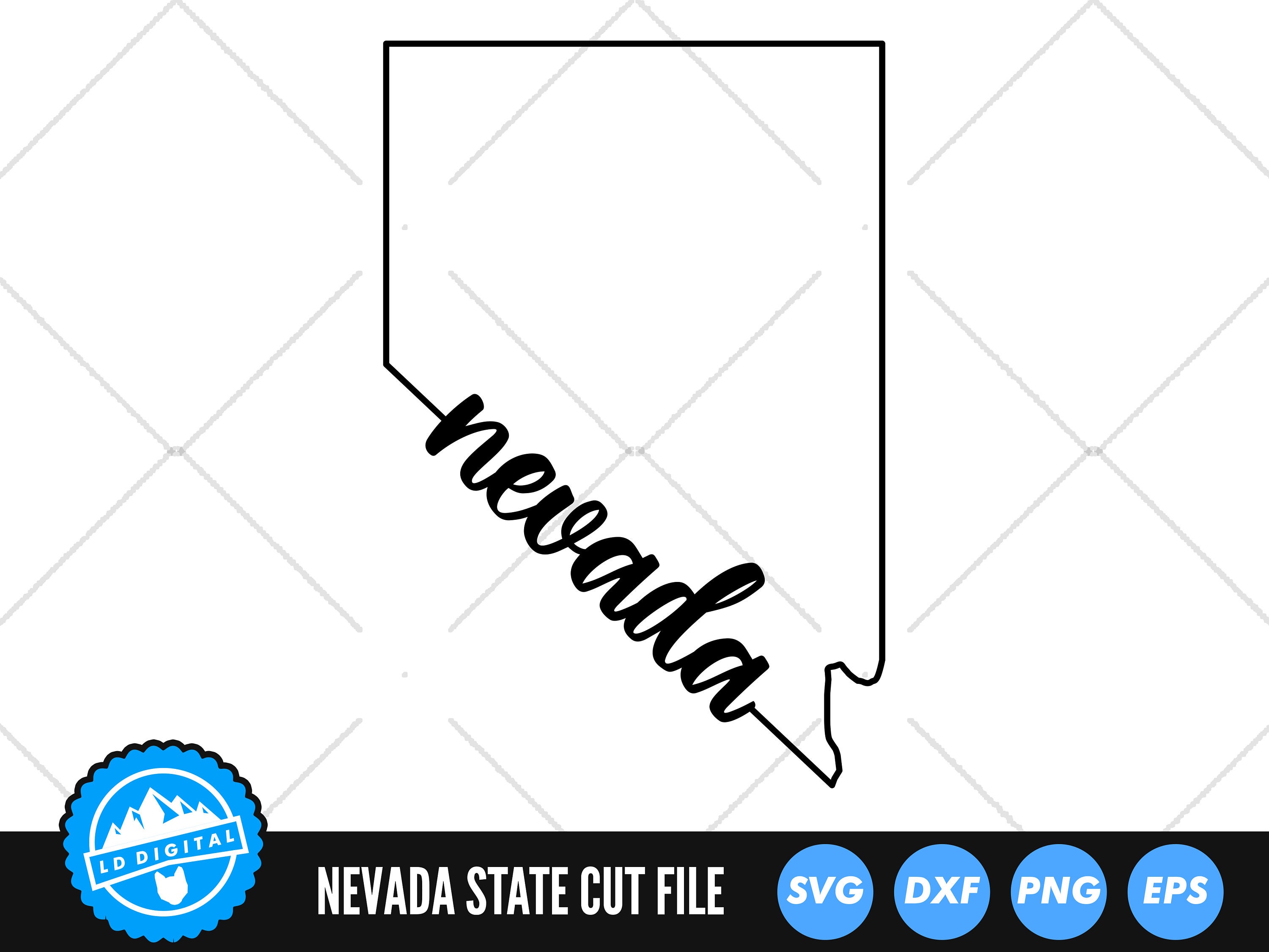 Nevada Outline With Text SVG Files Nevada Cut Files United - Etsy
