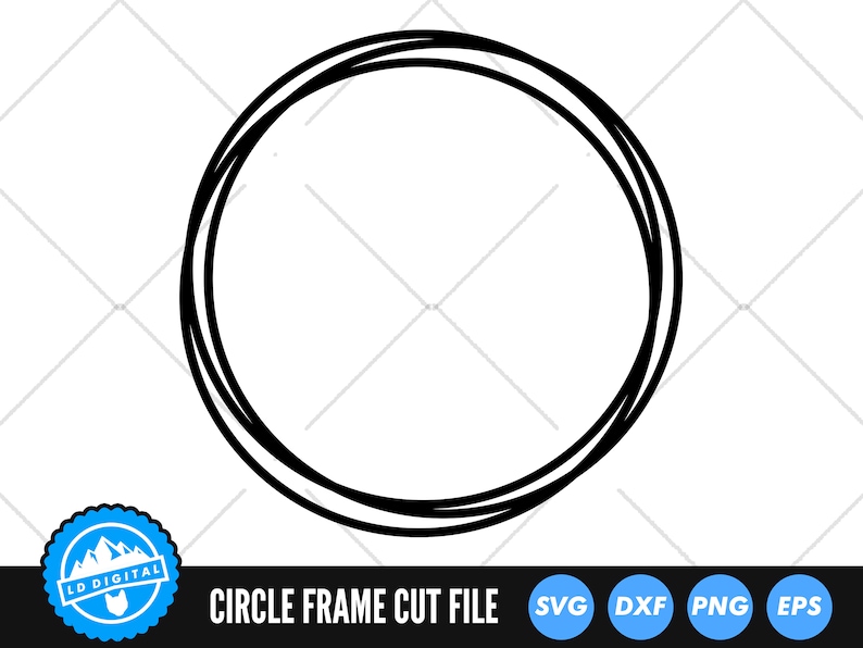 Circle Frame SVG Files Circle Frame Cut Files Circle | Etsy