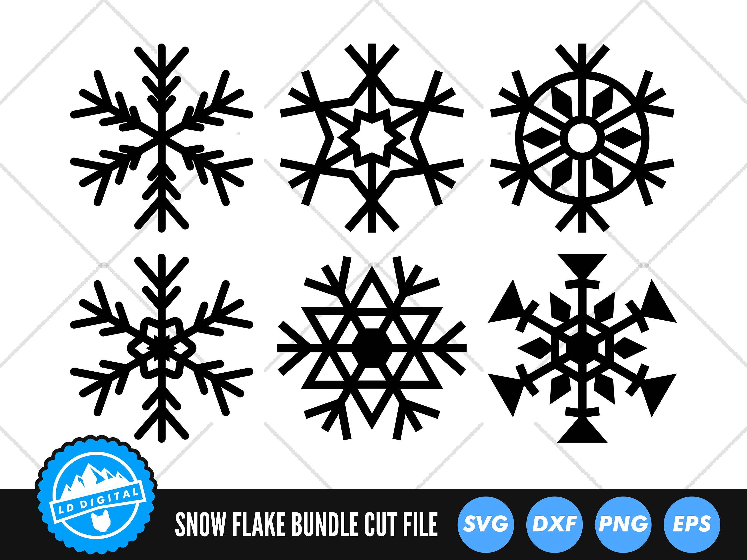 Snowflake SVG Files Winter Cut Files Christmas Files Snow Flake Vector ...