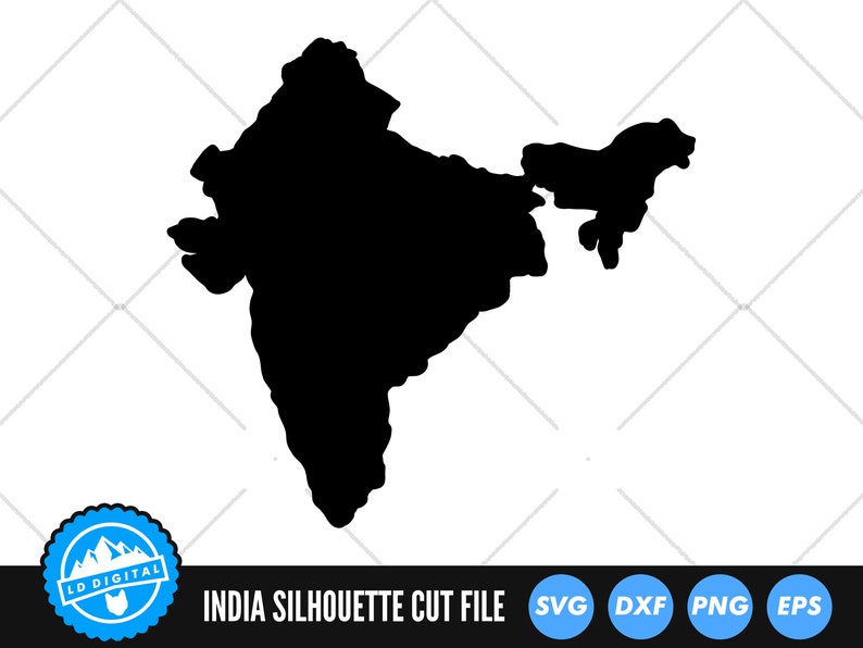 India SVG India Cut Files India Outline SVG India - Etsy