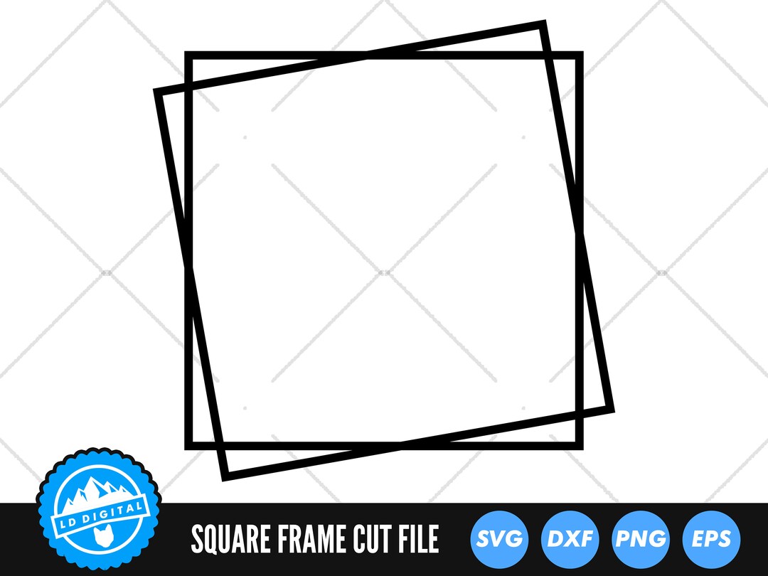 Square Frame SVG Files | Square Frame Cut Files | Square Monogram ...