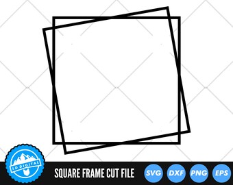 Square Frame SVG, Frame SVG for Commercial Use, Cut File, Different ...