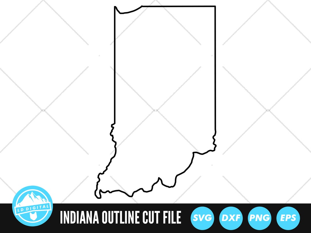 Indiana Outline SVG Files | Indiana Cut Files | United States of ...