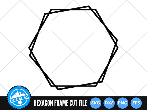 Hexagon Frame SVG Files Hexagon Frame Cut Files Hexagon - Etsy Australia