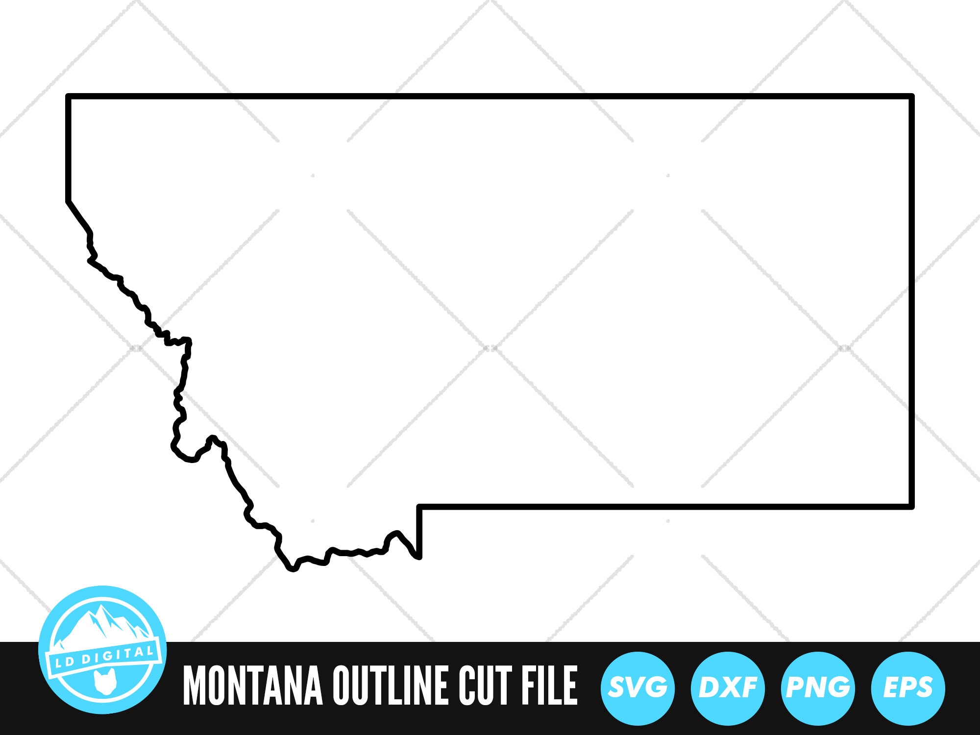 Montana Outline SVG Files Montana Cut Files United States - Etsy