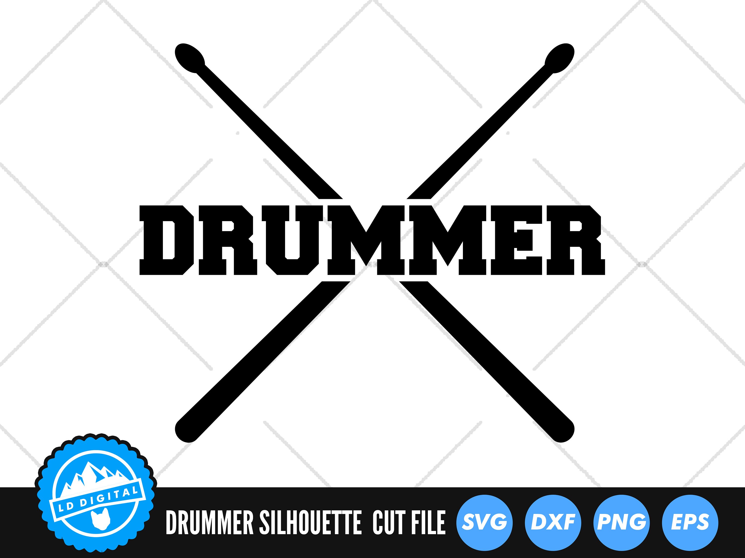 Drummer SVG Files | Drumsticks Cut Files | Drummer Vector Files ...