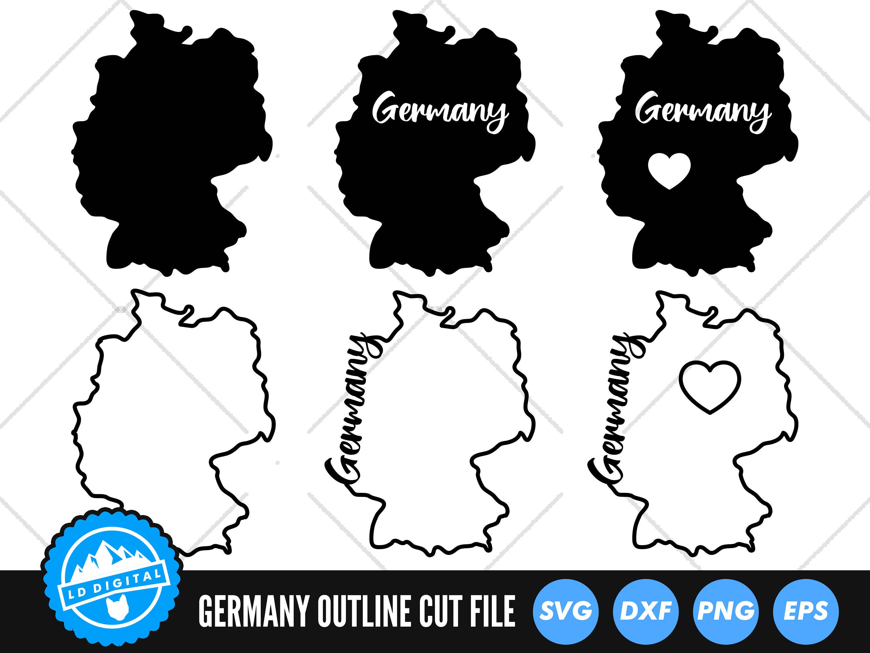 Deutschland SVG | Germany Cut Files | Deutschland Umriss SVG ...