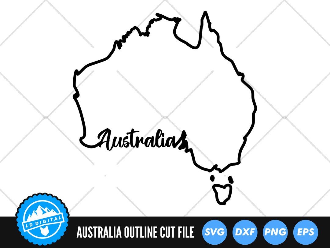 Australia SVG | Australia Cut Files | Australia Outline SVG | Australia ...