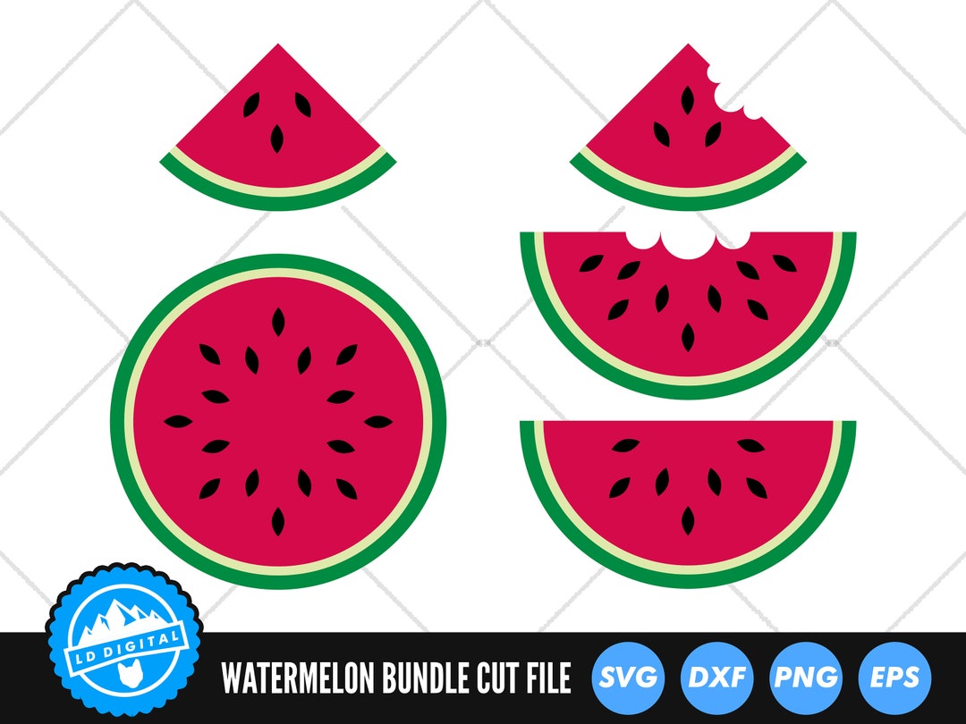 Watermelon SVG Files | Kawaii Fruit SVG Cut Files | Watermelon Slice ...