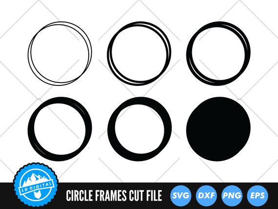 Circle Frame SVG Files Circle Frame Cut Files Circle | Etsy