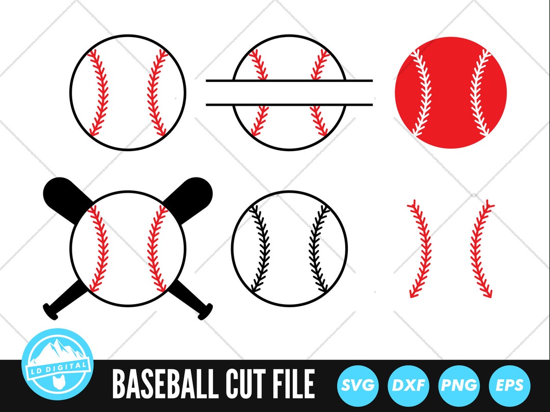 Baseball Bundle Pack Svg Files Baseball Cut Files Baseball Bat Vector