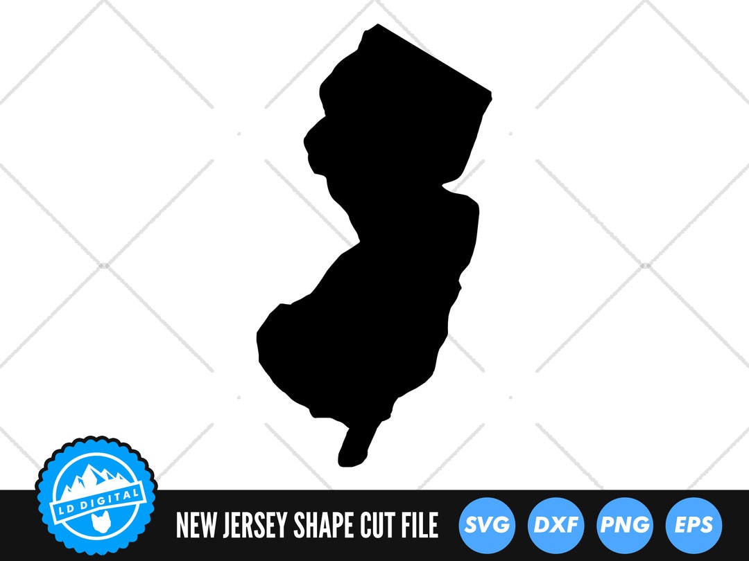 New Jersey State SVG Files New Jersey Silhouette Cut Files United ...