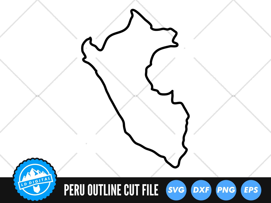 Peru SVG Peru Cut Files Peru Outline SVG Peru Silhouette - Etsy