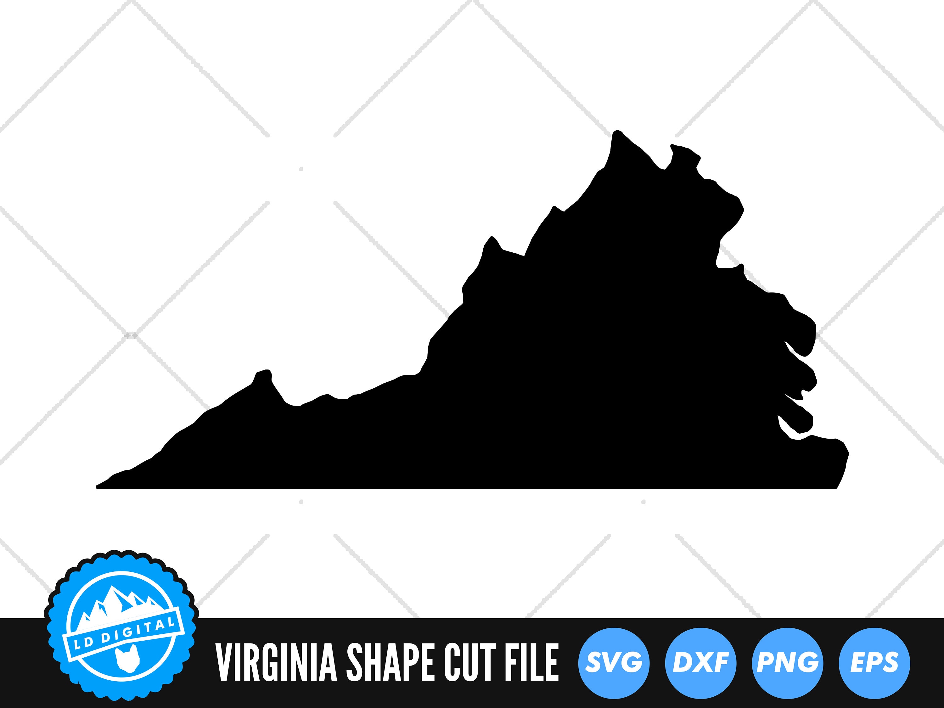 Virginia State SVG Files Virginia Silhouette Cut Files | Etsy