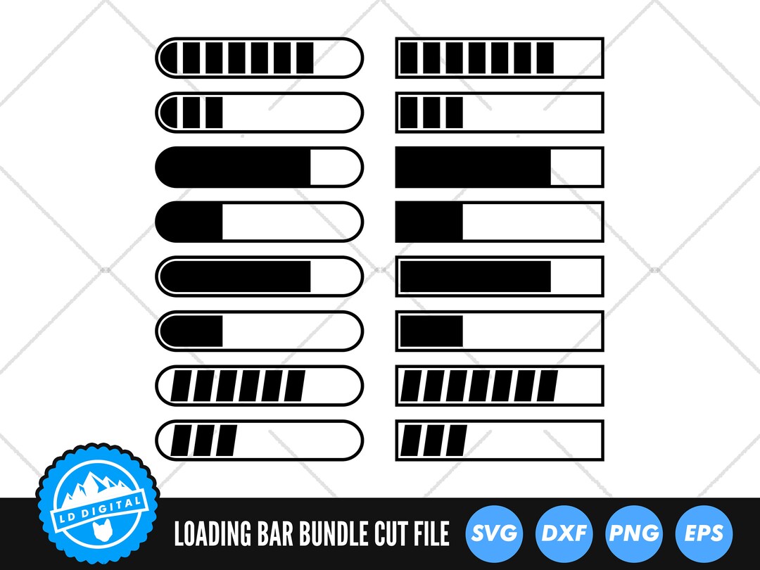 Loading Bar Bundle SVG Files | Progress Bar Cut Files | Loading Vector ...