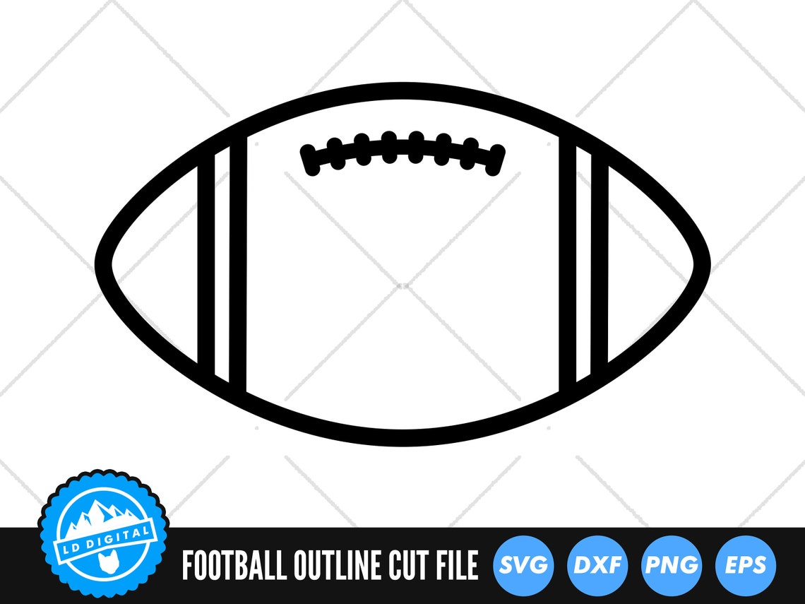 Football Outline SVG Files | Football SVG Cut Files | Football Vector ...