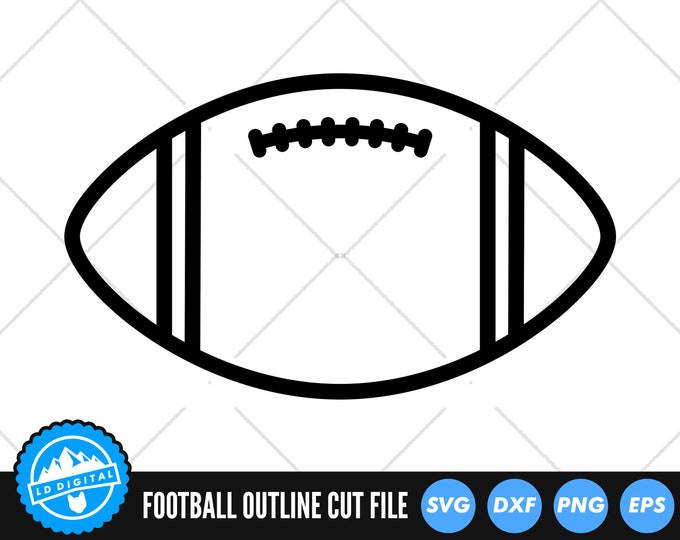 Football Outline SVG Cut File - Etsy Canada
