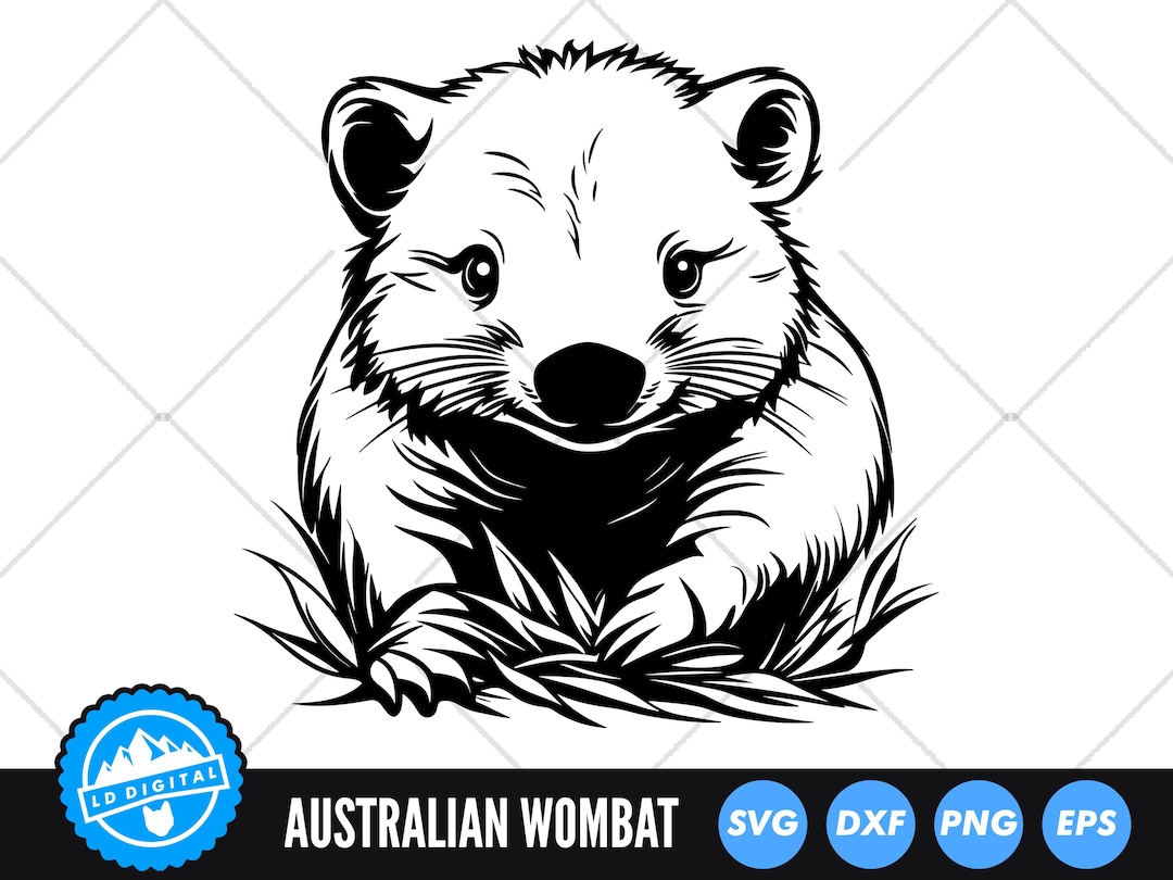 Australian Wombat SVG Files | Wombat Cut Files | Australian Outback ...