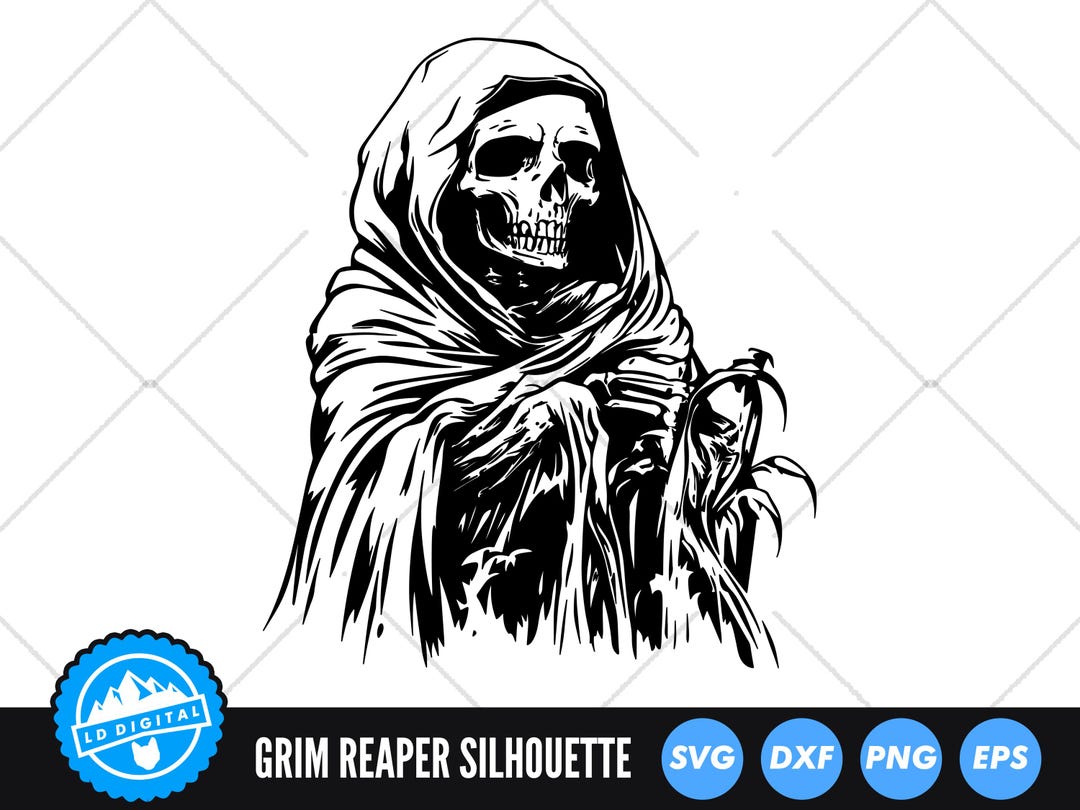 Grim Reaper SVG Files Skeleton Cut Files Grim Reaper Vector Horror ...