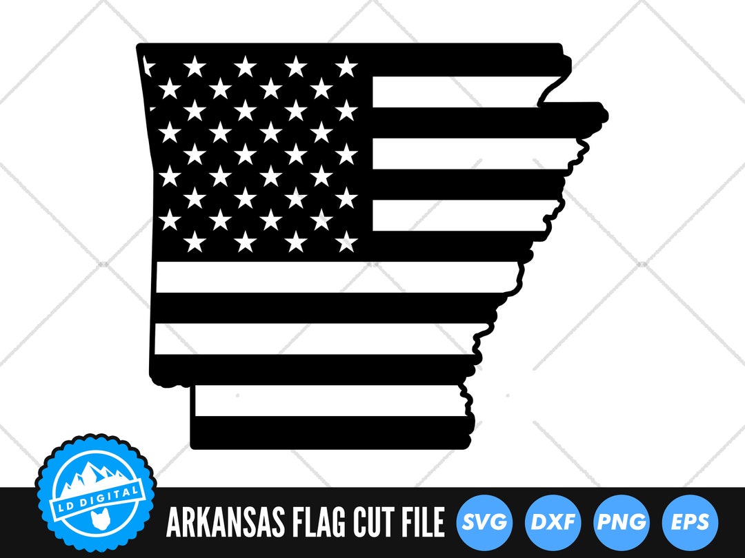 Arkansas US Flag SVG Files | Arkansas Silhouette Cut Files | United ...