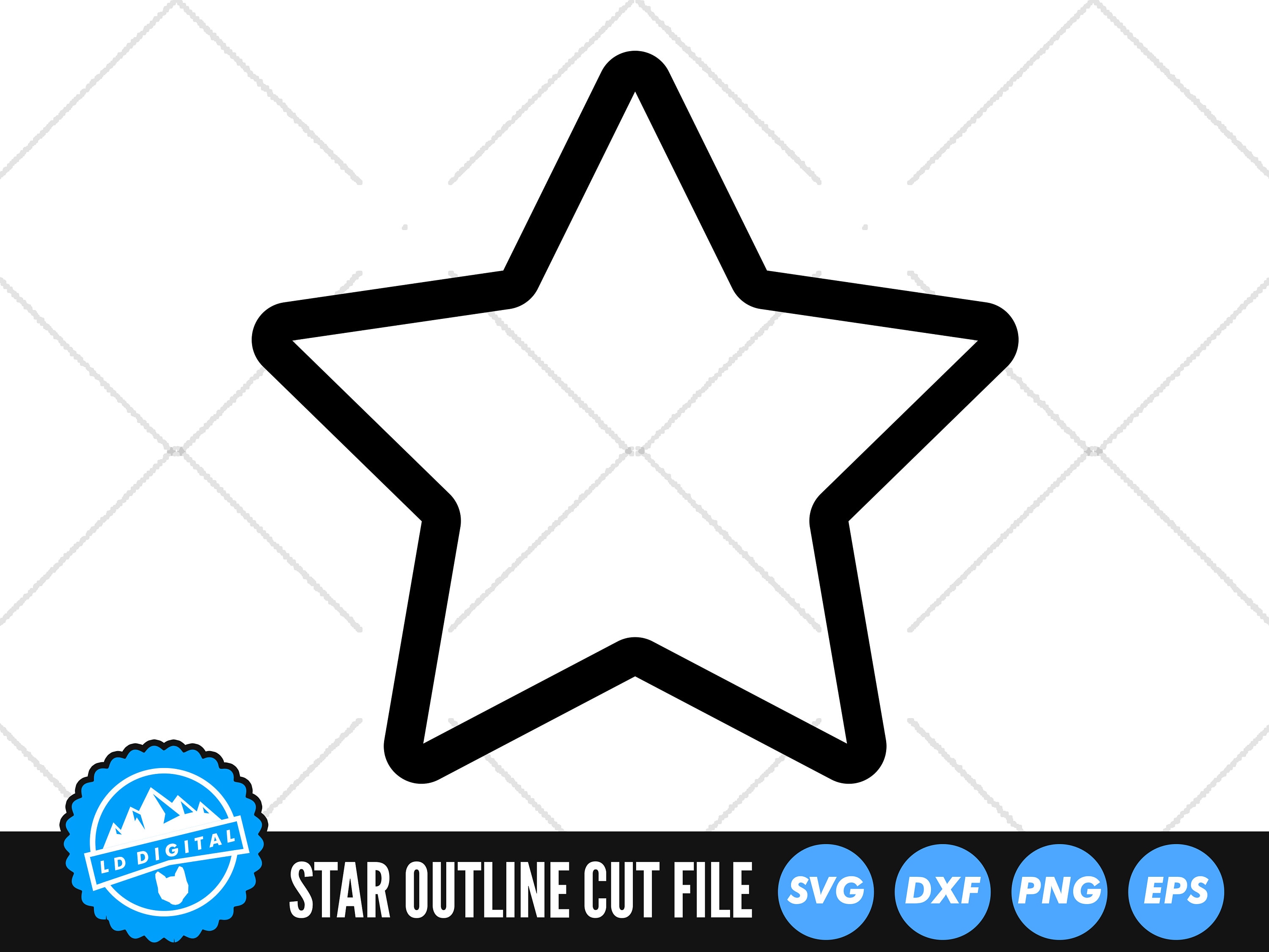 Archivos SVG de estrella / SVG de contorno de estrella / Archivo de ...