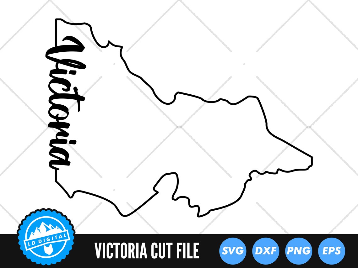 Victoria Outline SVG Files Victoria Cut Files Australian - Etsy Australia