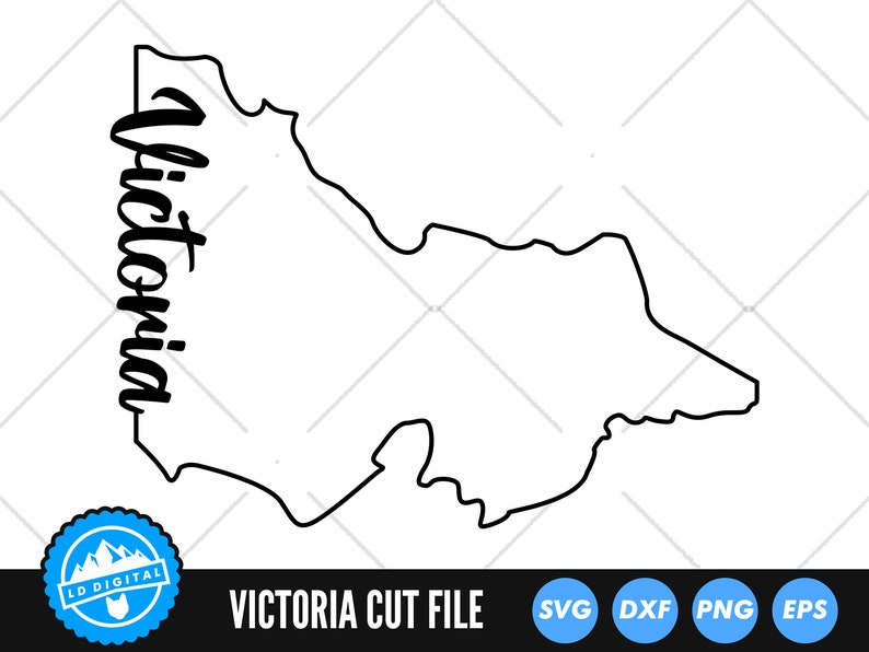 Victoria Outline SVG Files Victoria Cut Files Australian - Etsy Australia