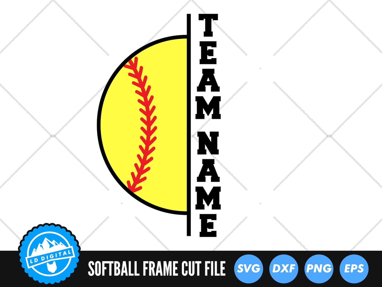 Softball Svg Bundle Softball Frames Cut Files Softball Etsy