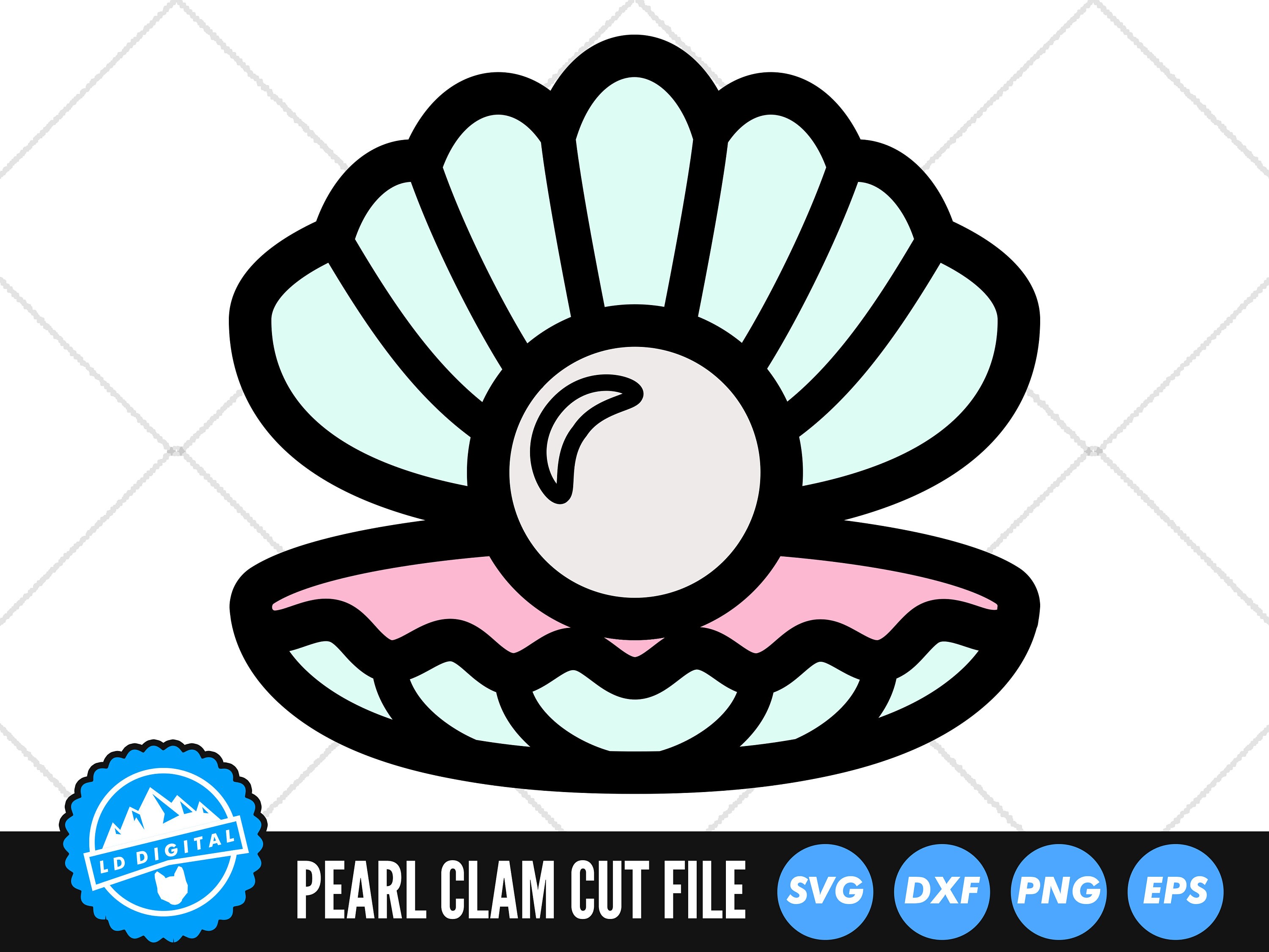 Clam With Pearl SVG Files Sea Shell Clam SVG Cut Files - Etsy
