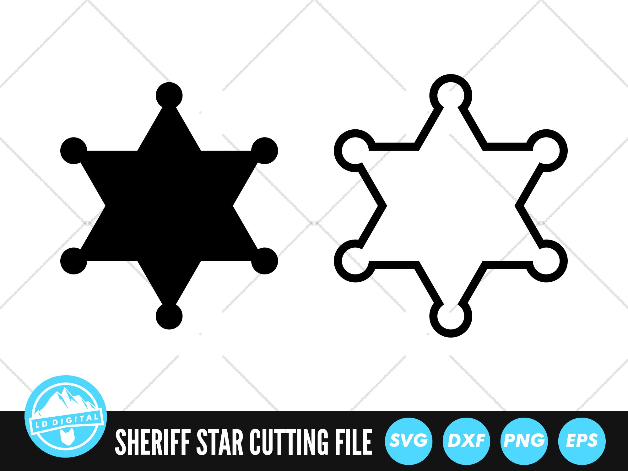Sheriff Star SVG Files Sheriff Badge Cut Files Sheriff - Etsy